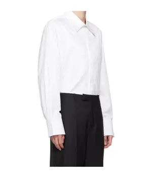 MARINE SERRE Logo-patch Cotton Shirt