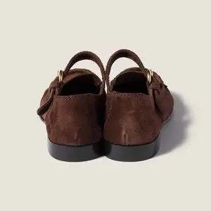 Miu Miu Suede Loafers With Buckle