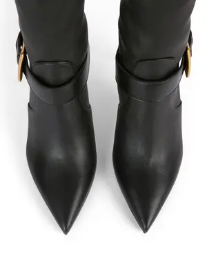 Balmain Anthem Stretch Leather Ankle Boots