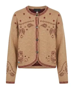 Alanui Button-up Sweater - Beige Multi