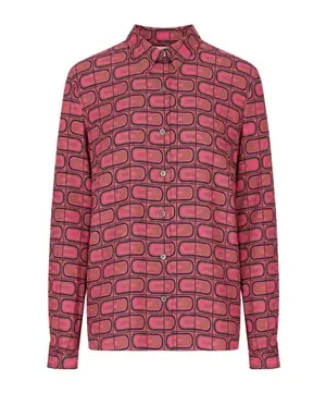 LAURA URBINATI Printed Long-sleeved Shirt - Red
