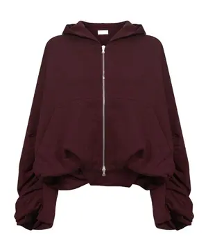 Dries Van Noten Cropped Hooded Jacket - Brown