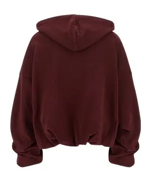 Dries Van Noten Cropped Hooded Jacket - Wine Red