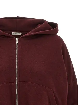 Dries Van Noten Cropped Hooded Jacket - Wine Red
