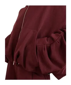 Dries Van Noten Cropped Hooded Jacket - Wine Red