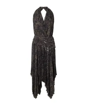 Proenza Schouler Dark Floral Halter Midi Dress - Black