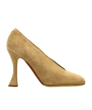 Moschino Suede High Heels - Beige