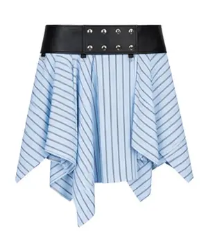 IRO PARIS Asymmetric Striped Mini Skirt - No