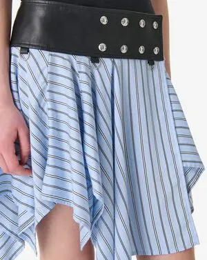 IRO PARIS Asymmetric Striped Mini Skirt