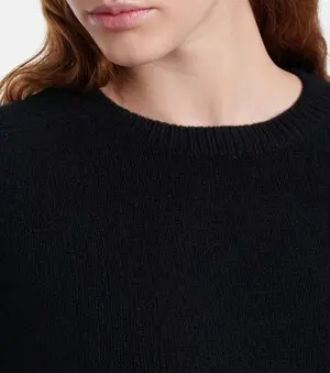 Khaite Masie Cropped Wool And Cashmere Sweater
