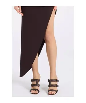Elisabetta Franchi Square-toe High-heeled Sandals With Buckle Detailing