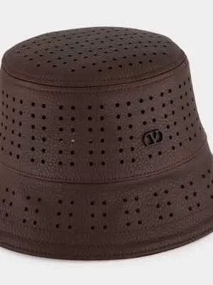 Valentino Garavani Vlogo Signature Perforated Bucket Hat