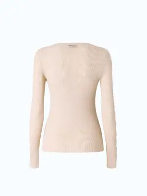 Pinko Ribbed Sweater With Lace