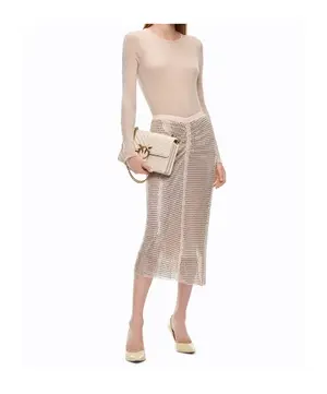 Pinko Ribbed Sweater With Lace