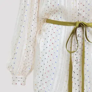 Valentino Garavani All-over Star Printed Belted Shirt