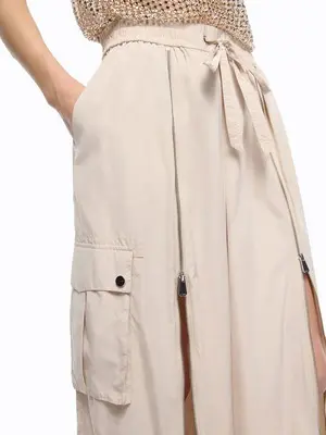 Pinko Palazzo Trousers With Zip And Cargo Pockets
