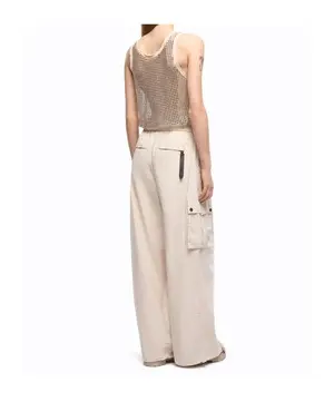 Pinko Palazzo Trousers With Zip And Cargo Pockets