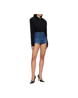 MUGLER Denim Tailored Shorts