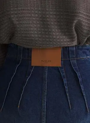 MUGLER Denim Tailored Shorts