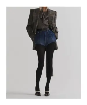 MUGLER Denim Tailored Shorts