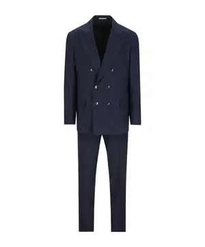 Brunello Cucinelli Double-breasted Checked Suit