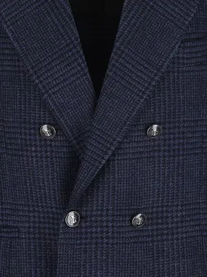 Brunello Cucinelli Double-breasted Checked Suit