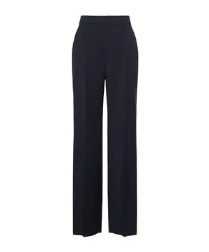 Max Mara Striped High-waisted Trousers - Navy Blue