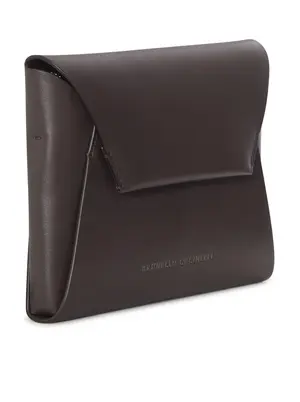 Brunello Cucinelli Leather Clutch Bag - Brown