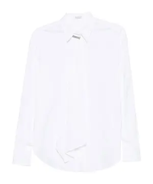 Brunello Cucinelli Monili-embellished Shirt - White