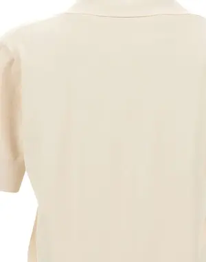 KAOS Embellished Collar Knitted Polo Top