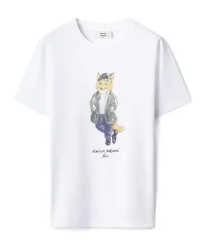 Maison Kitsuné Weekend Fox Regular-fit T-shirt - White