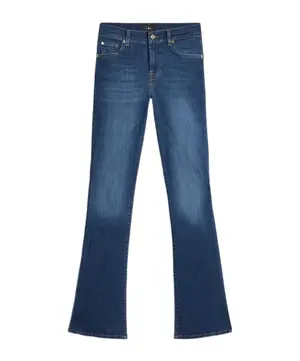 7 For All Mankind Faded-effect Embroidered Jeans