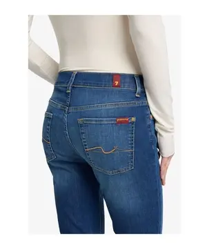 7 For All Mankind Faded-effect Embroidered Jeans