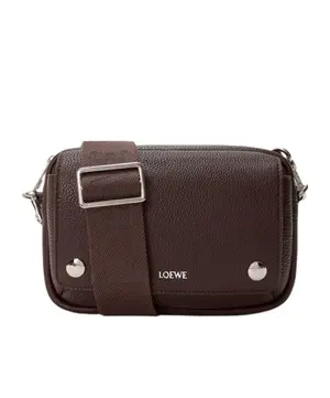 Loewe Zippered Shoulder Bag - Chocolate-colored