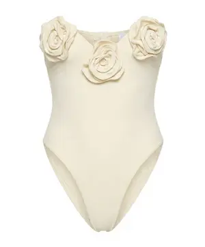 LA REVECHE Floral One-piece Swimsuit - Ivory
