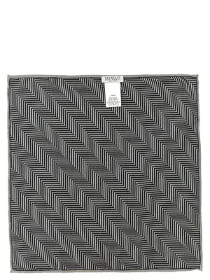 Brunello Cucinelli Chevron-motif Hand-sewn Pocket Square