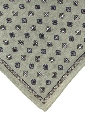 Brunello Cucinelli Medaglione Geometric-pattern Pocket Square - Nude