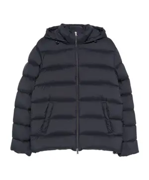 Herno Quilted Hooded Jacket - Black