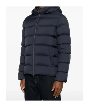 Herno Quilted Hooded Jacket - Black