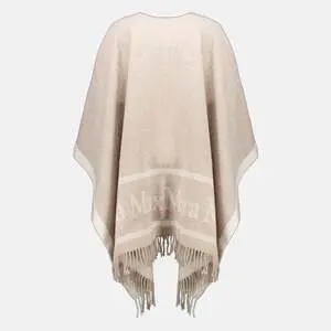 Max Mara Hilde Logo-intarsia Fringed Cape