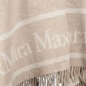 Max Mara Hilde Logo-intarsia Fringed Cape