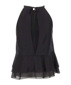 KAOS Ruffled Sleeveless Top
