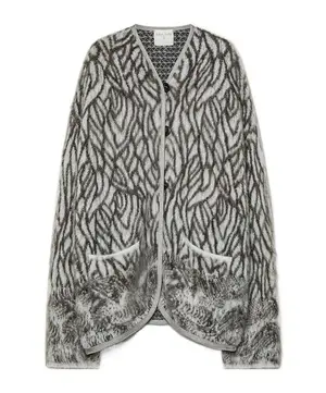 FORTE_FORTE Plumes De Heron Short Jacquard Coat