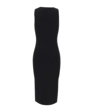 KAOS Sleeveless Braided Detail Knitted Midi Dress