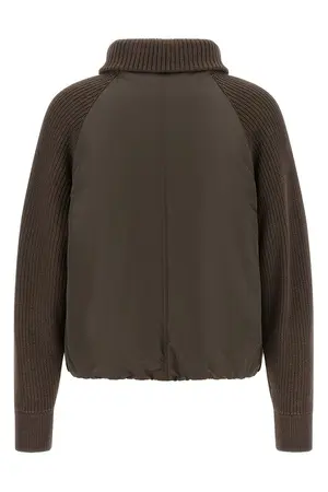 Brunello Cucinelli Padded Ribbed-knit Jacket