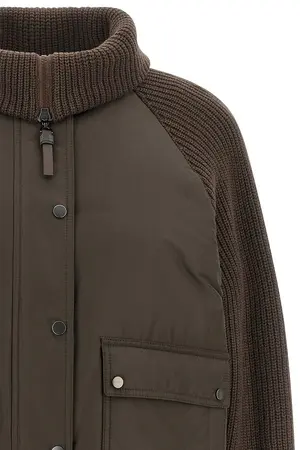 Brunello Cucinelli Padded Ribbed-knit Jacket