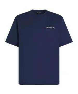 Dolce & Gabbana Logo Cotton T-shirt - Blue