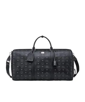 Mcm Small Ottomar Visetos Weekender Bag - Black