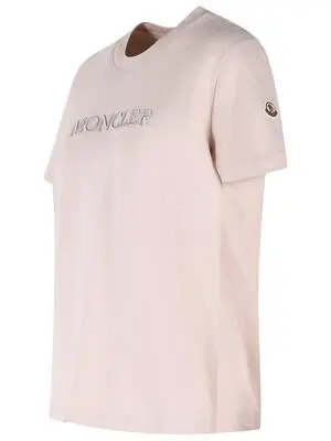 Moncler Logo Embroidered Crewneck T-shirt