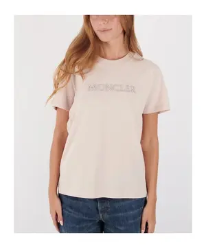 Moncler Logo Embroidered Crewneck T-shirt